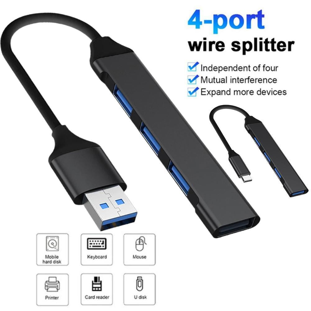 BQLQBQLQ USB 3.0 Hub 4-Port Adapter Charger Data SLIM Super PC Laptop ...