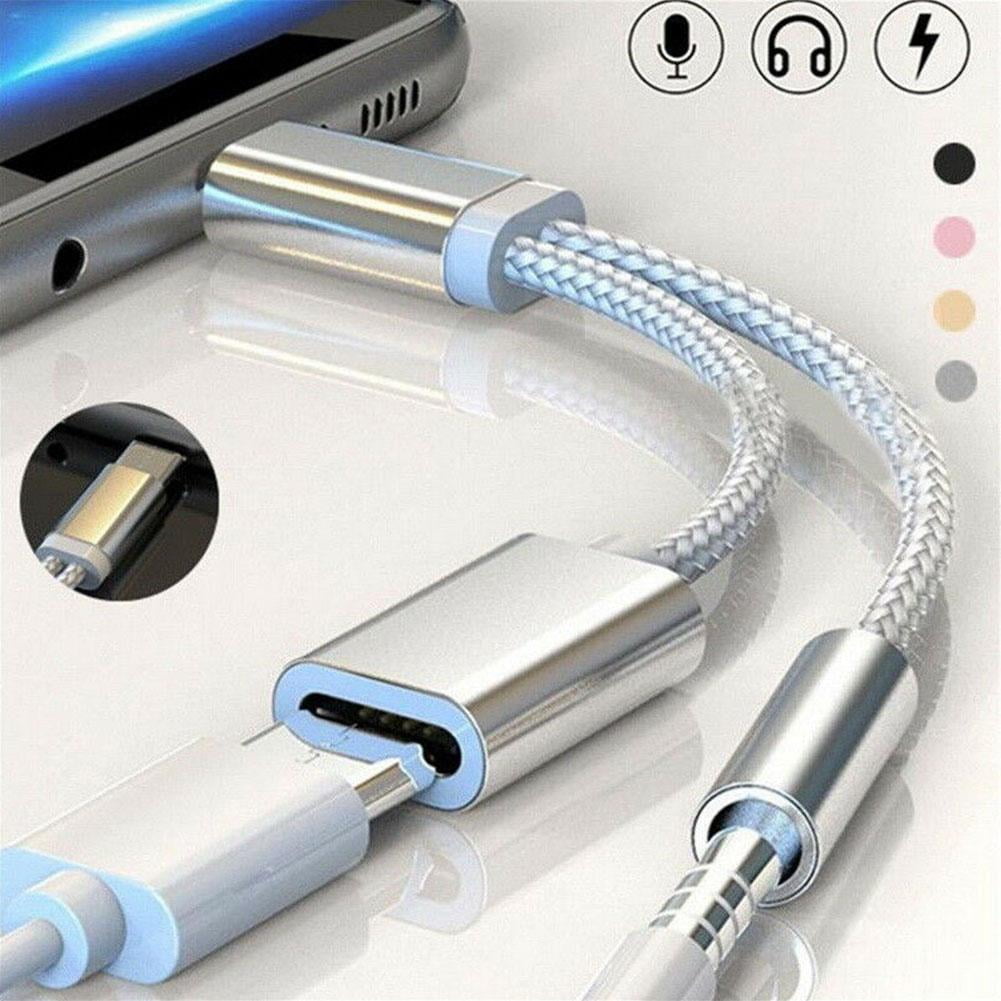 BQLQBQLQ USB-C Type C To 3.5mm Aux Audio Charging Cables Adapter Jack ...
