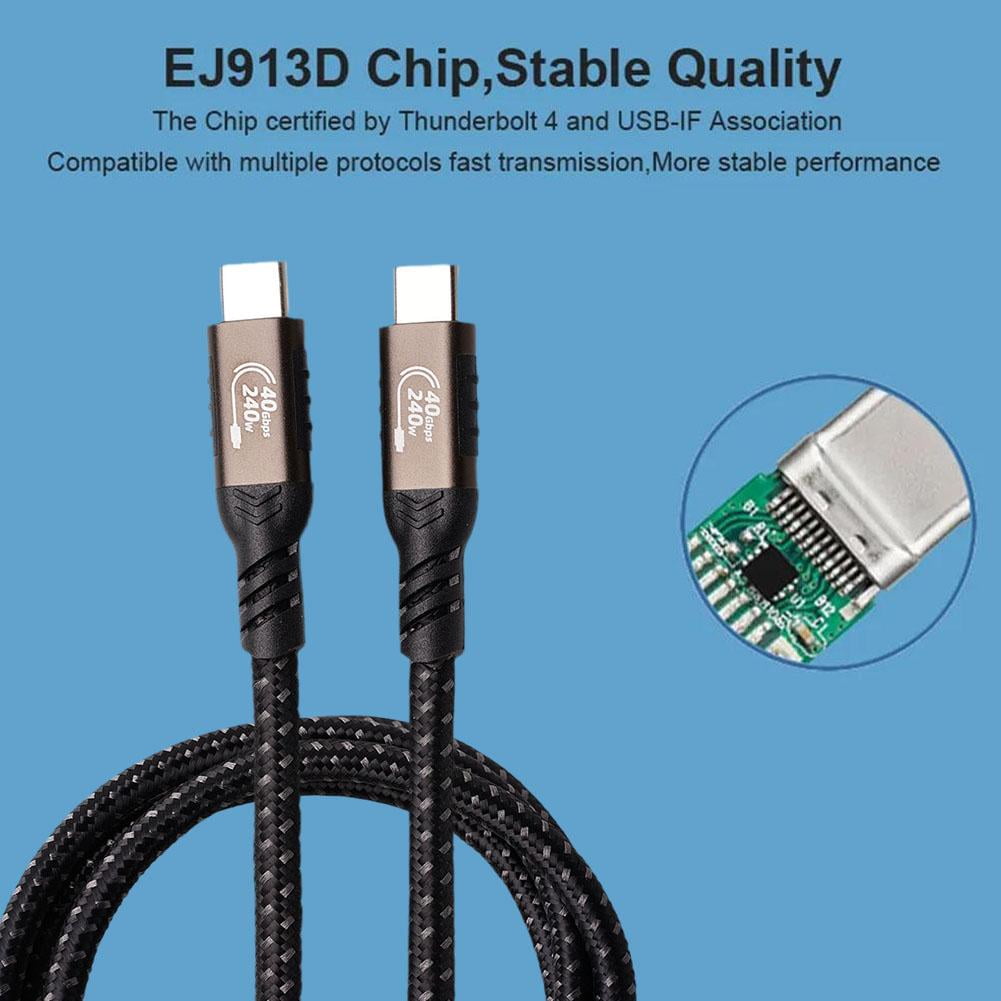 BQLQBQLQ USB4 Type C to Type C Cable 40Gbps 8K Video PD 240W Fast ...