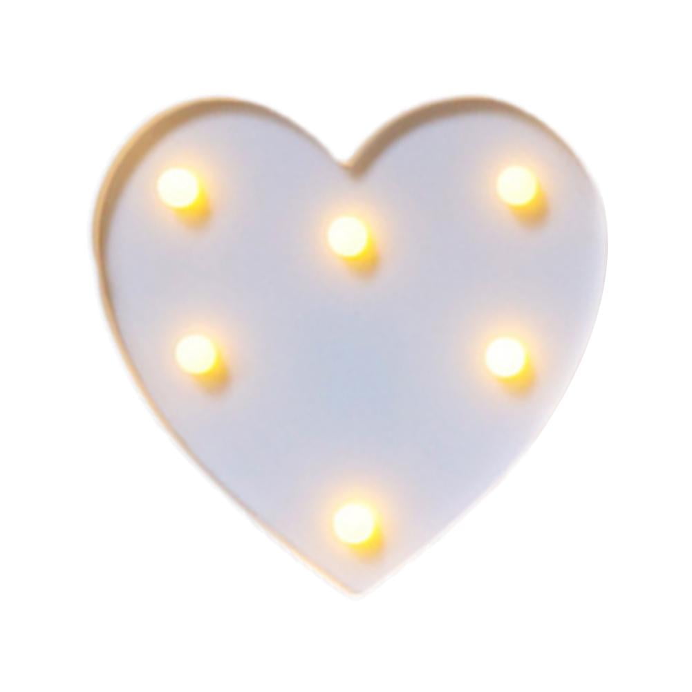BQLQBQLQ Valentines Day LED Marqu Lights Heart Led Light Sign Battery ...
