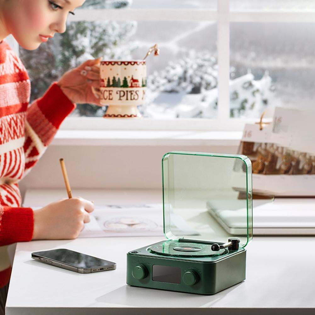 BQLQBQLQ Waves Vinyl etooth Speaker Waves Vintage Vinyl Record Player ...