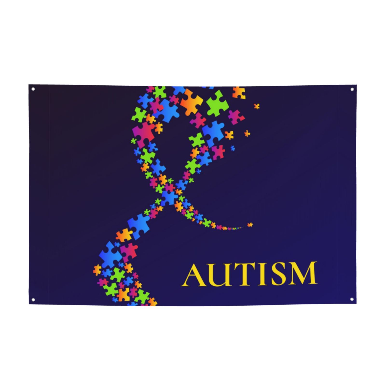BQQLLBD Autism Awareness Banner Backdrop Porch Sign 47 x 71 inches ...
