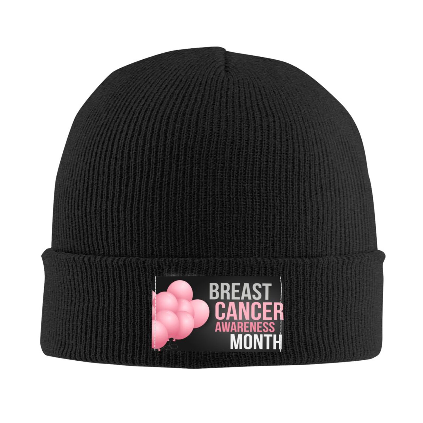 BQQLLBD Breast Cancer Awareness Beanie Hats for Men Women Knit Hat ...