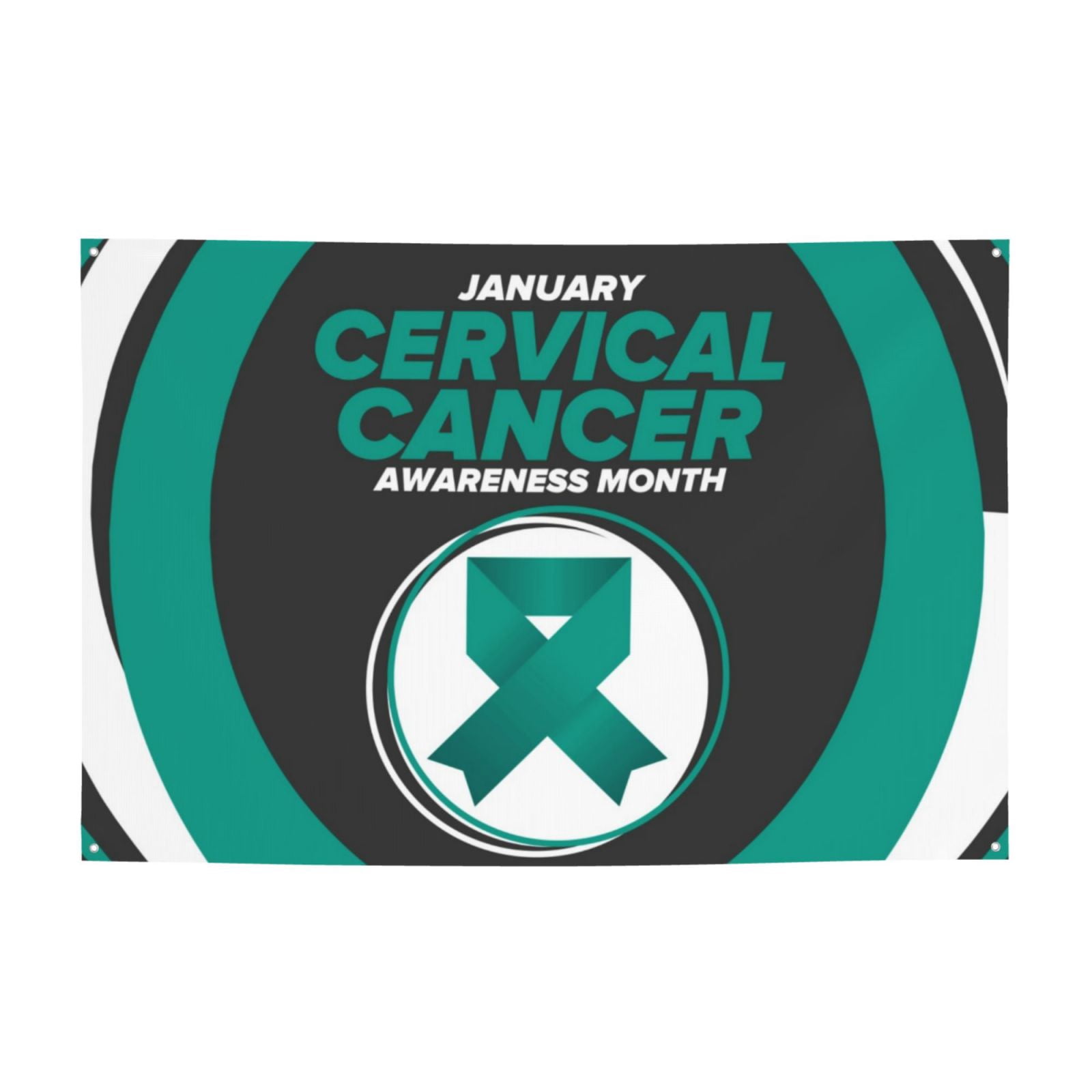 BQQLLBD Cervical Cancer Awareness Month Banner Backdrop Porch Sign 47 x ...