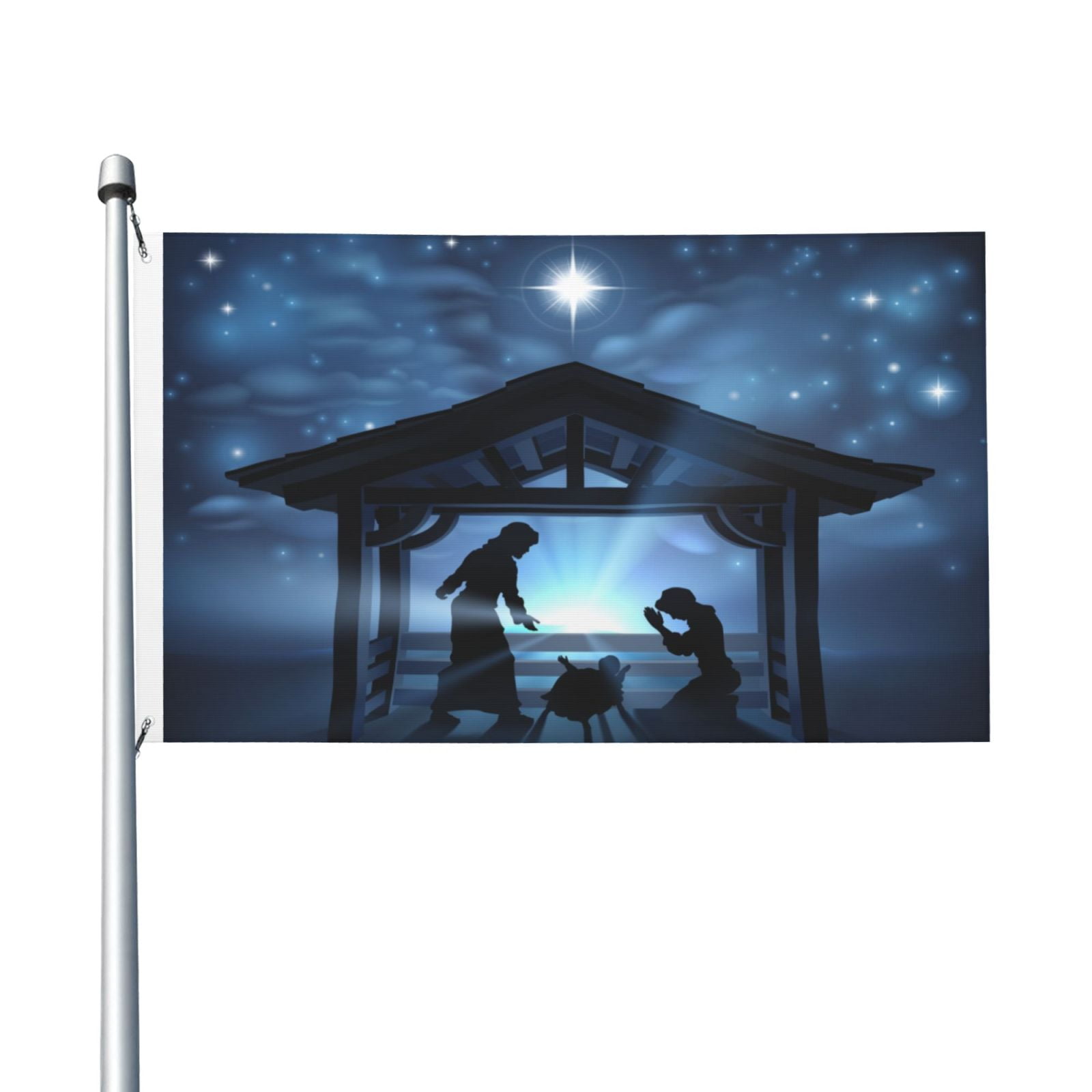 BQQLLBD Christmas Christian Nativity Scene Garden Flags 3 x 5 ft ...