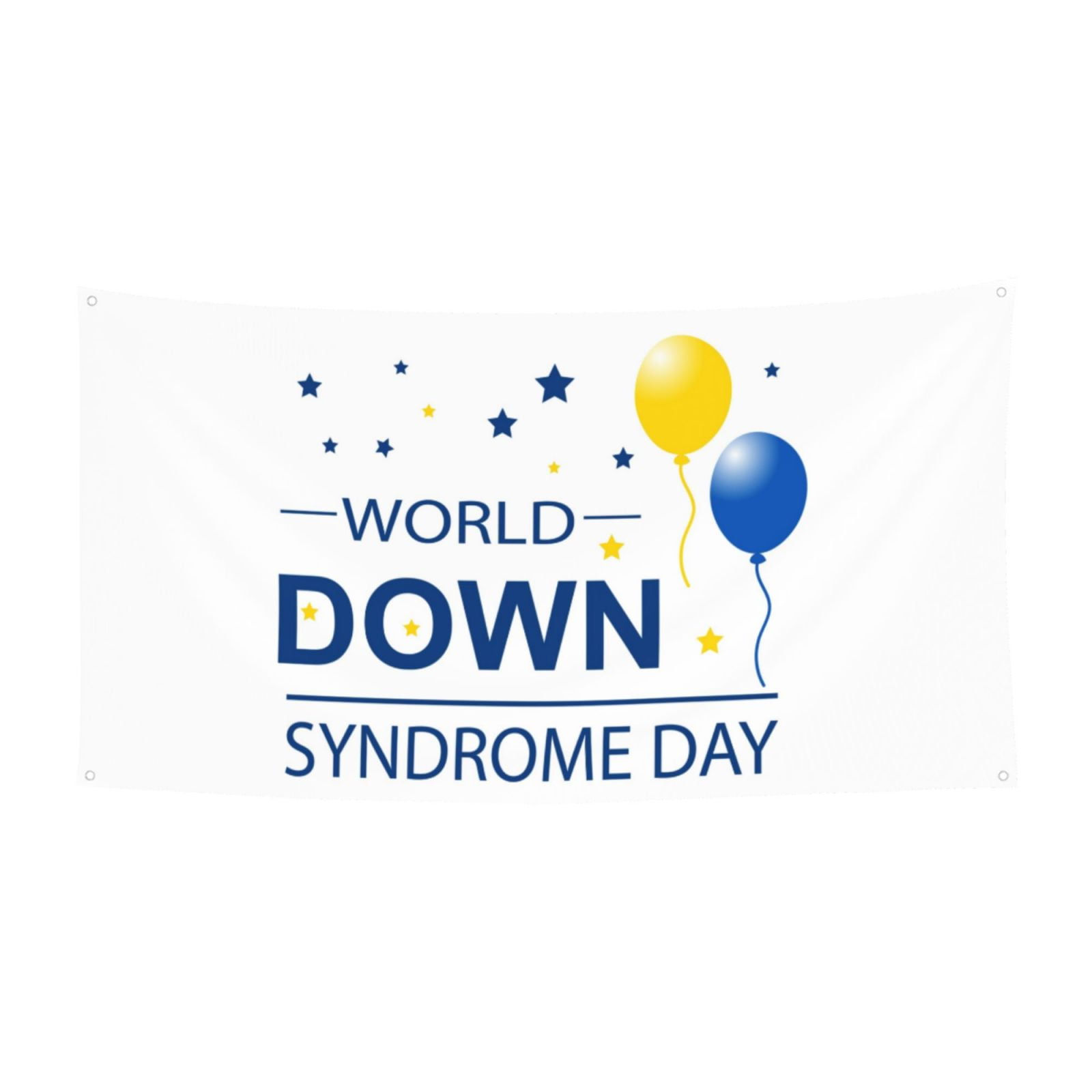 BQQLLBD Down Syndrome Awareness Day Banner Backdrop Porch Sign 35 x 70 ...