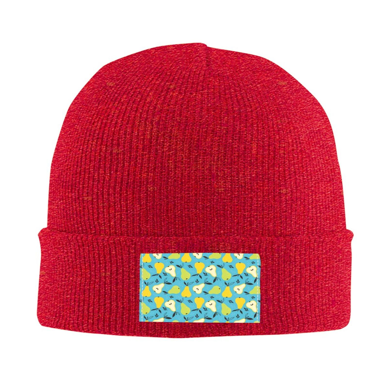 BQQLLBD Fruit Pear Pattern Beanie Hats for Men Women Knit Hat Skull Cap ...