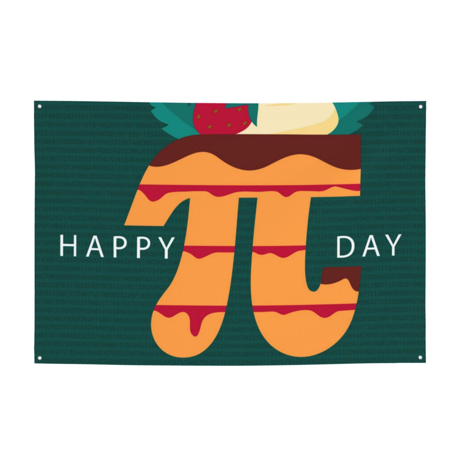 BQQLLBD Funny Pi Day Spiral Pi Math 3.14 Banner Backdrop Porch Sign 47 ...