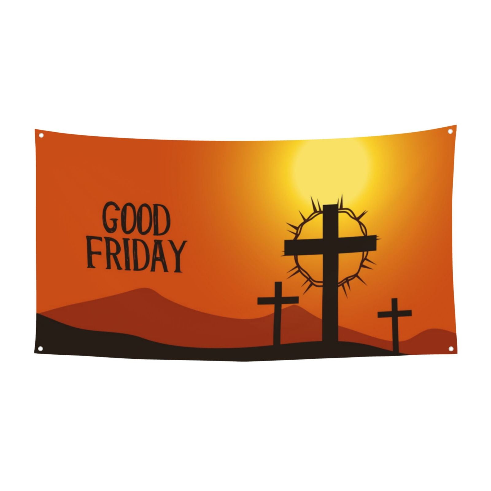 BQQLLBD Happy Good Friday Day Banner Backdrop Porch Sign 35 x 70 inches ...