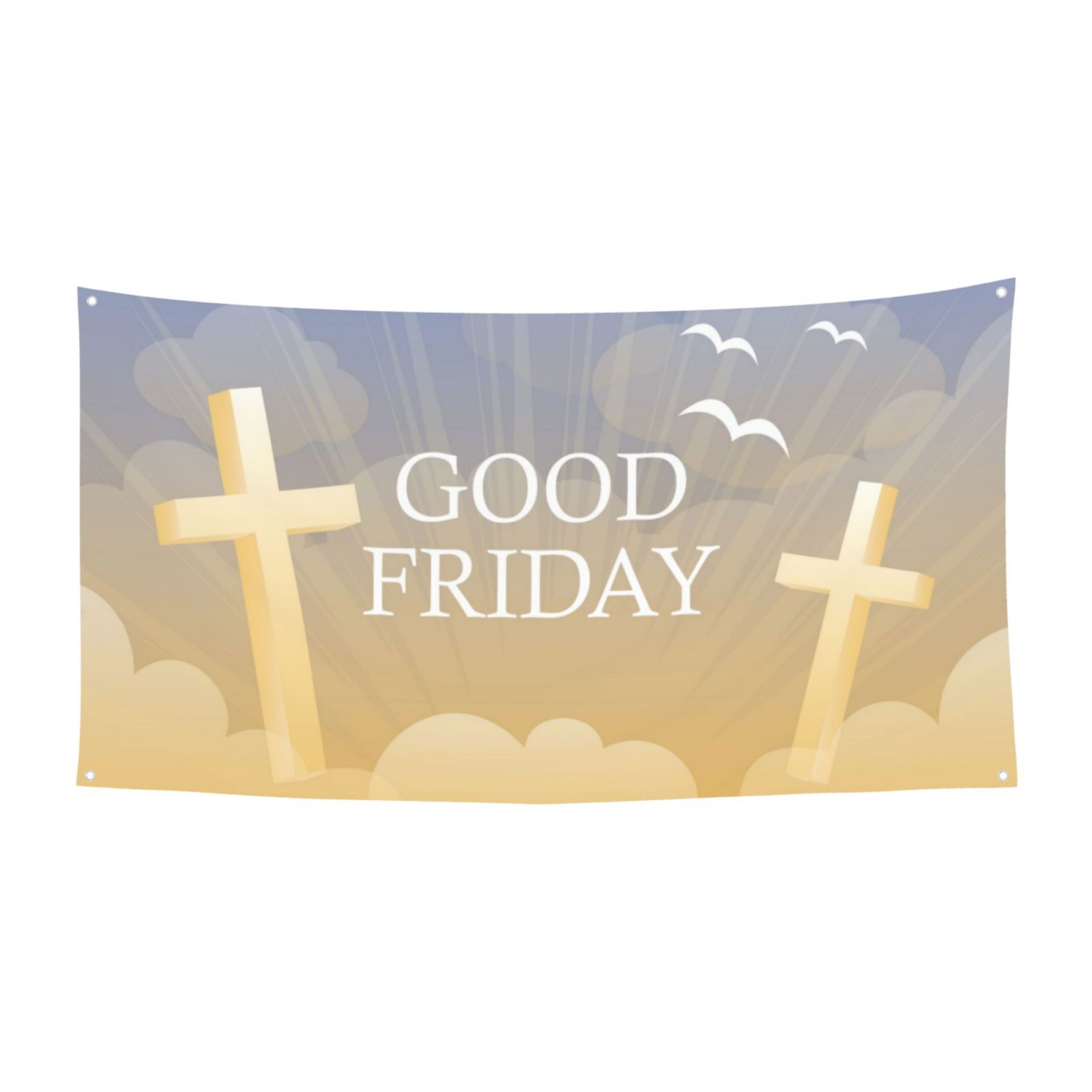 BQQLLBD Happy Good Friday Day Banner Backdrop Porch Sign 35 x 70 inches ...
