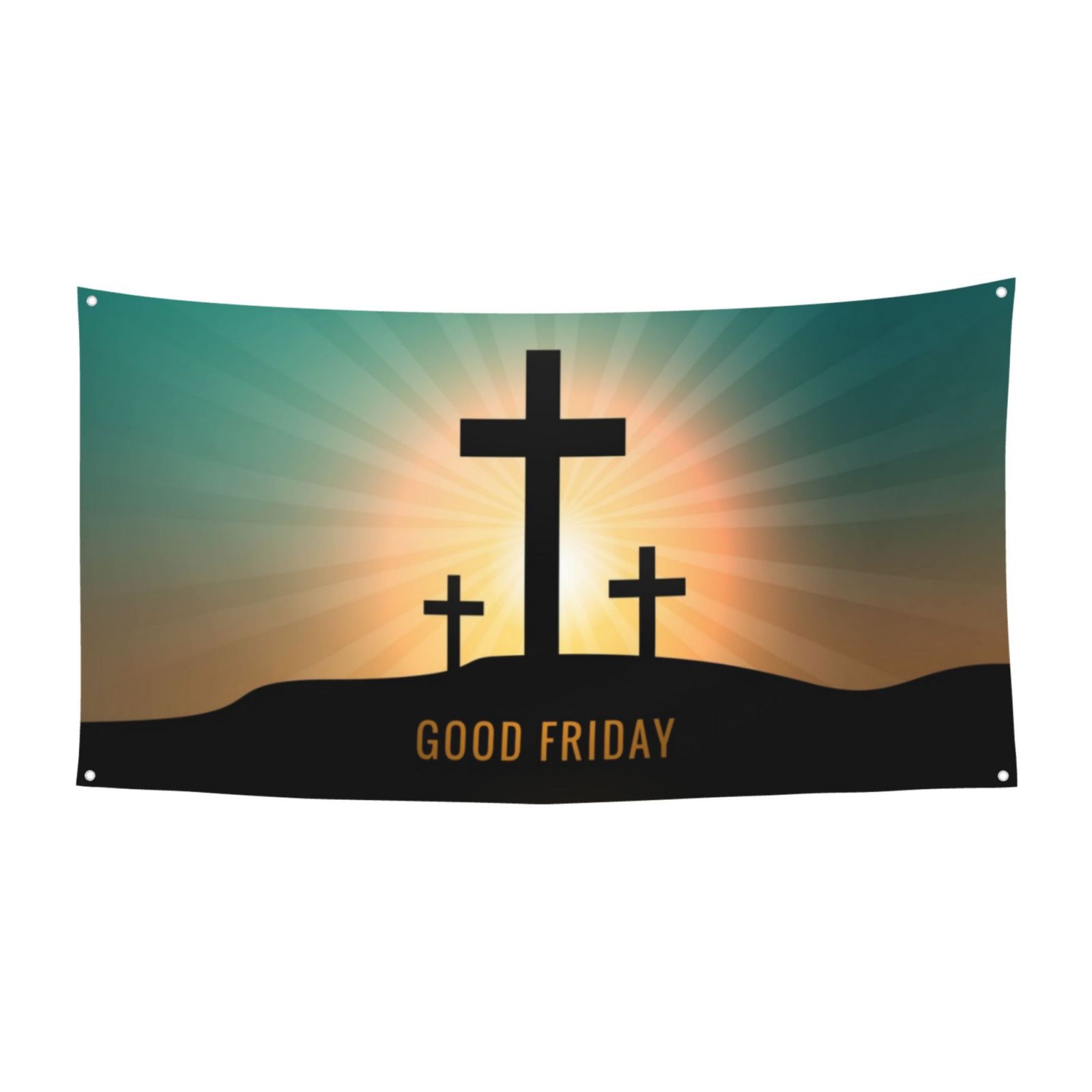 BQQLLBD Happy Good Friday Day Banner Backdrop Porch Sign 35 x 70 inches ...