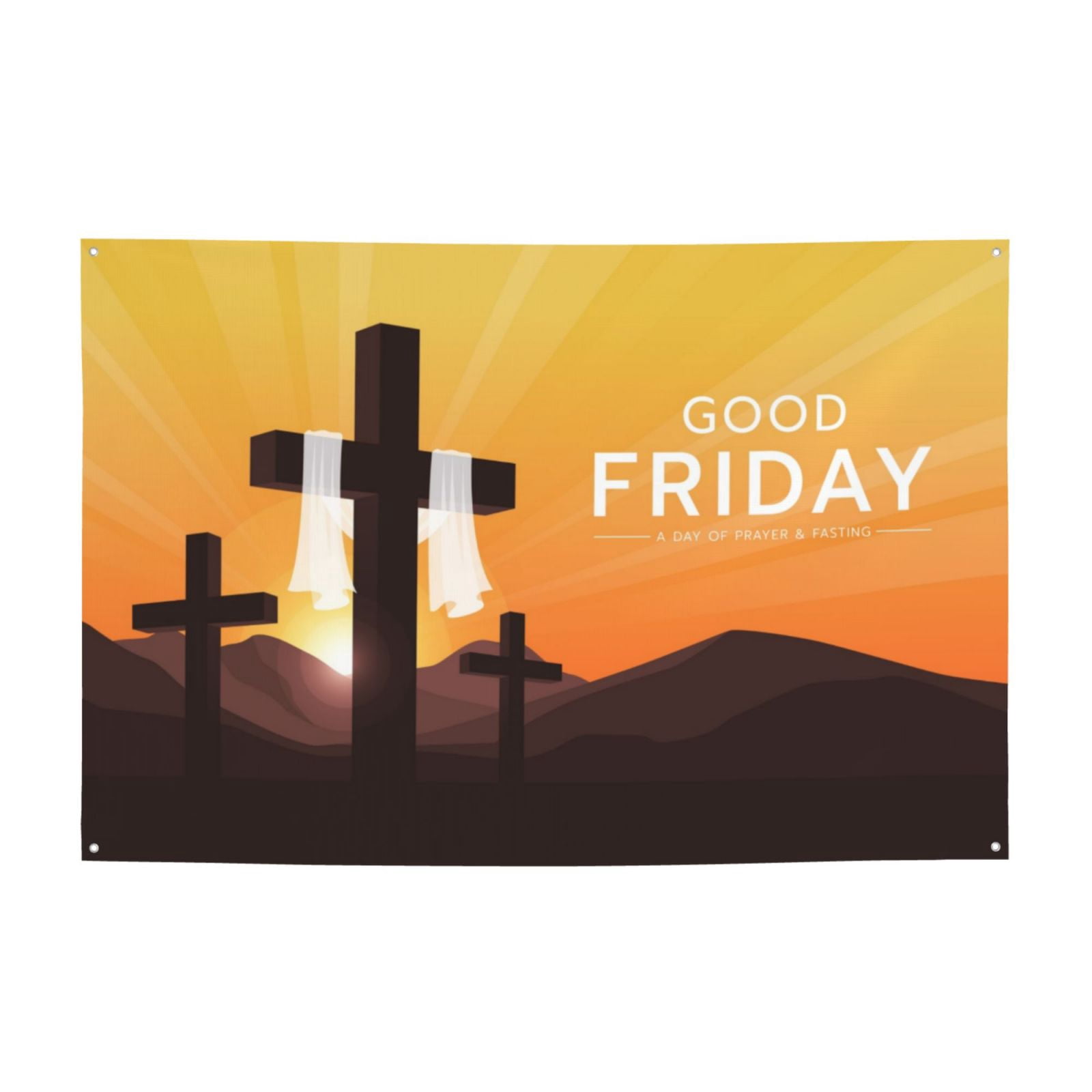 BQQLLBD Happy Good Friday Day Banner Backdrop Porch Sign 47 x 71 inches ...
