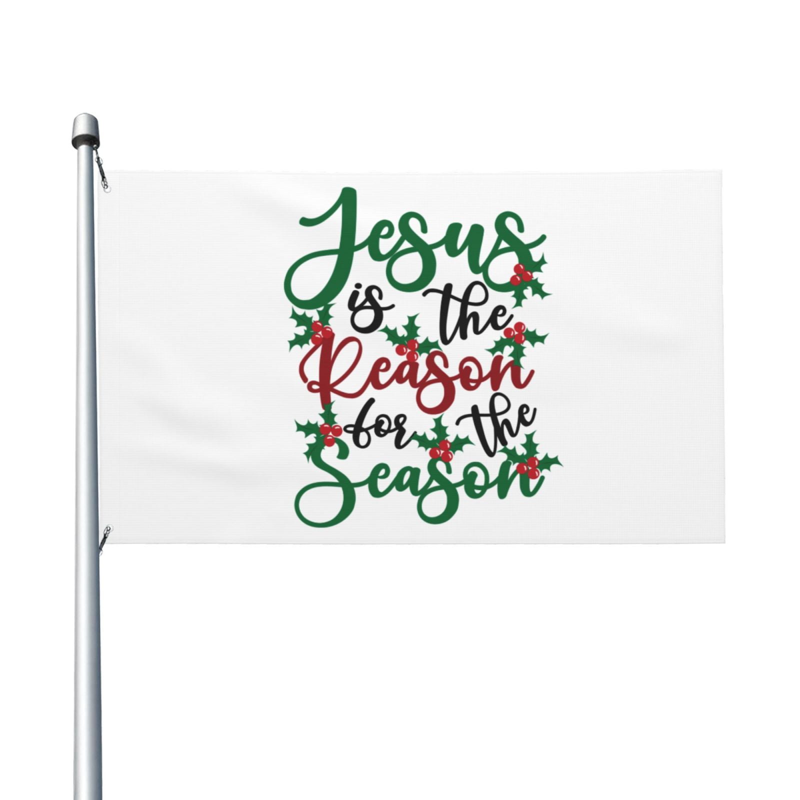 BQQLLBD Jesus Is The Reason For The Christmas Season Garden Flags 3 x 5 ...