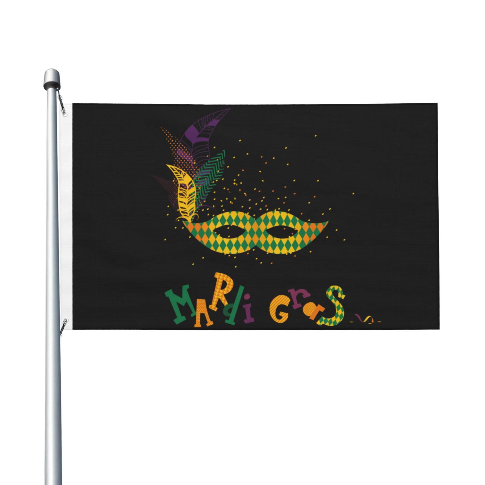 BQQLLBD Mardi Gras Garden Flags 3 x 5 ft Polyester Flag Double Sided ...