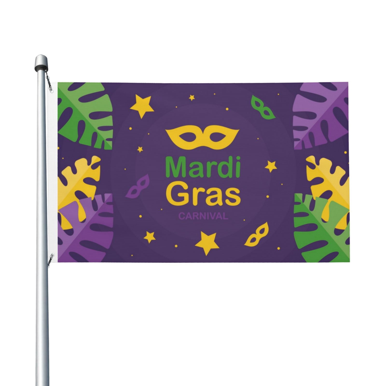 BQQLLBD Mardi Gras Garden Flags 3 x 5 ft Polyester Flag Double Sided ...