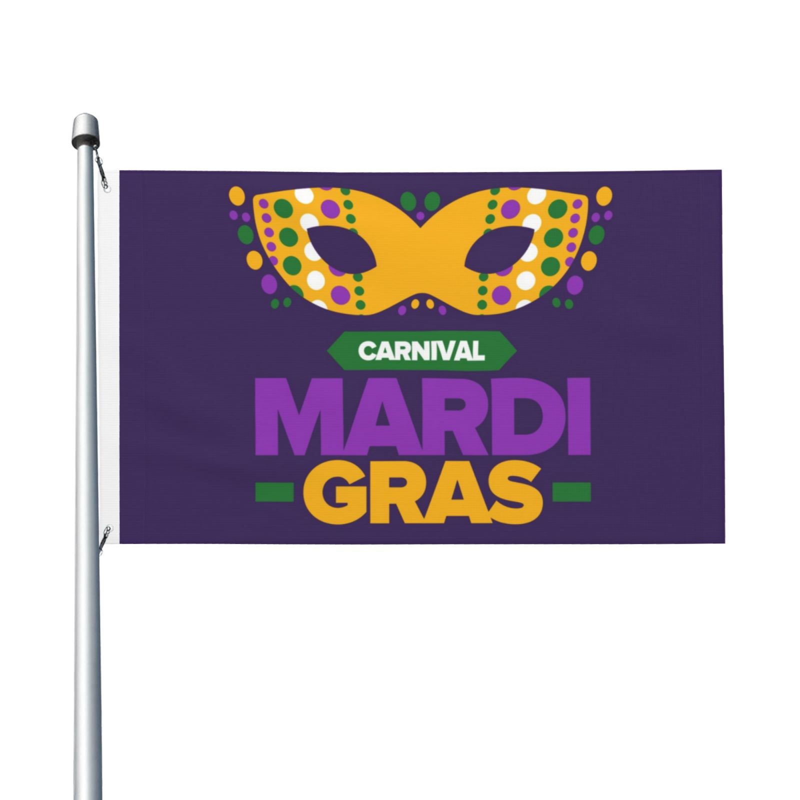 BQQLLBD Mardi Gras Garden Flags 3 x 5 ft Polyester Flag Double Sided ...