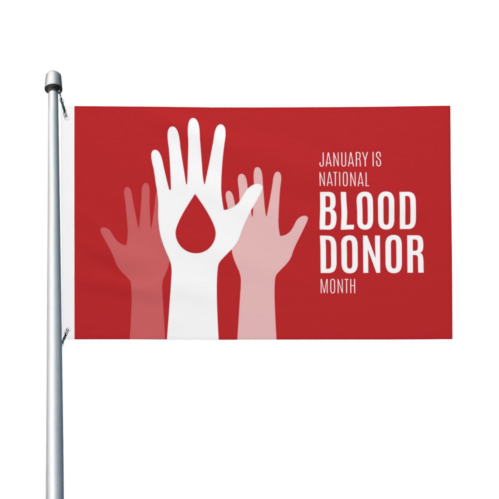 BQQLLBD National Blood Donor Month Garden Flags 3 x 5 ft Polyester Flag ...