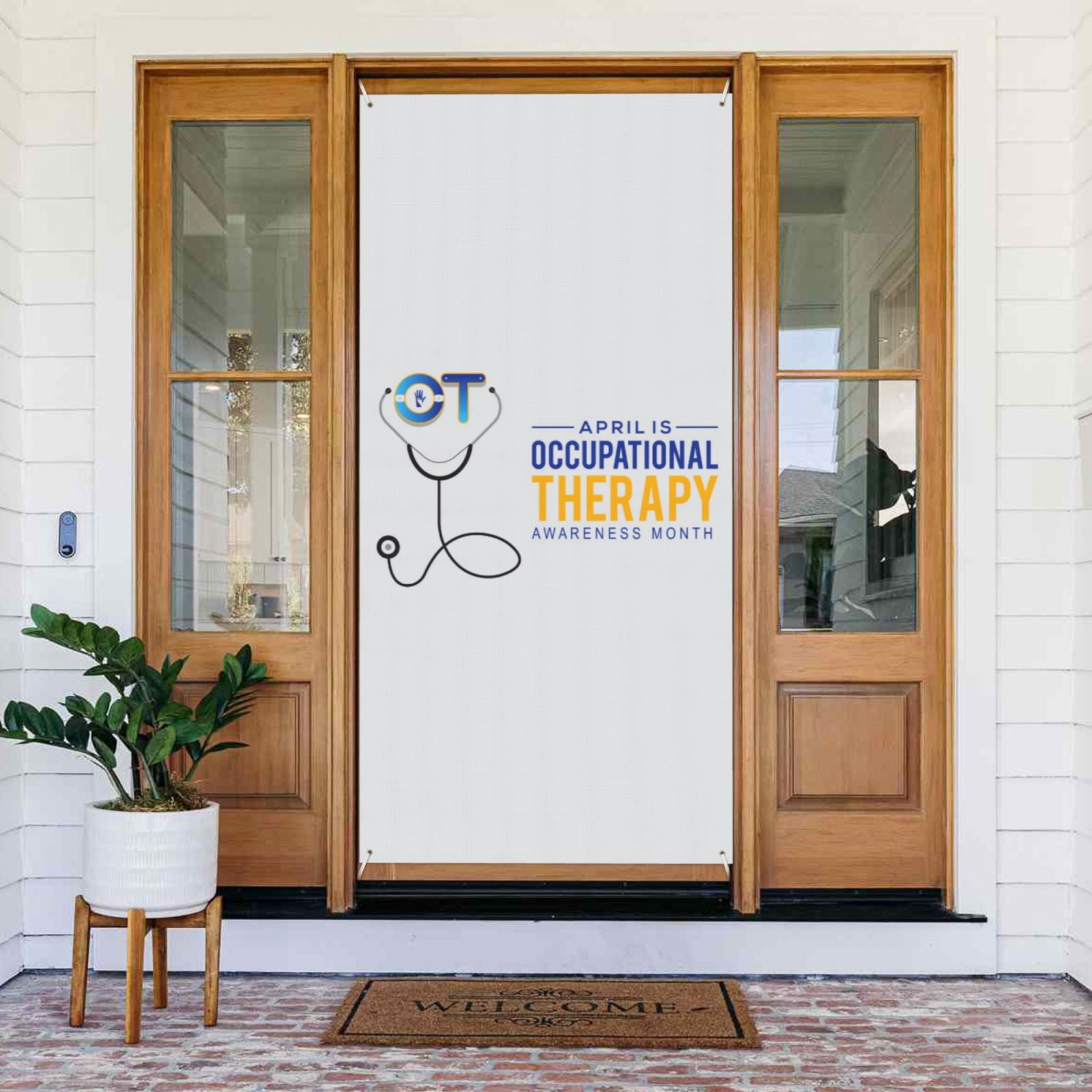 BQQLLBD Occupational Therapy Awareness Month Door Cover Banner Porch ...