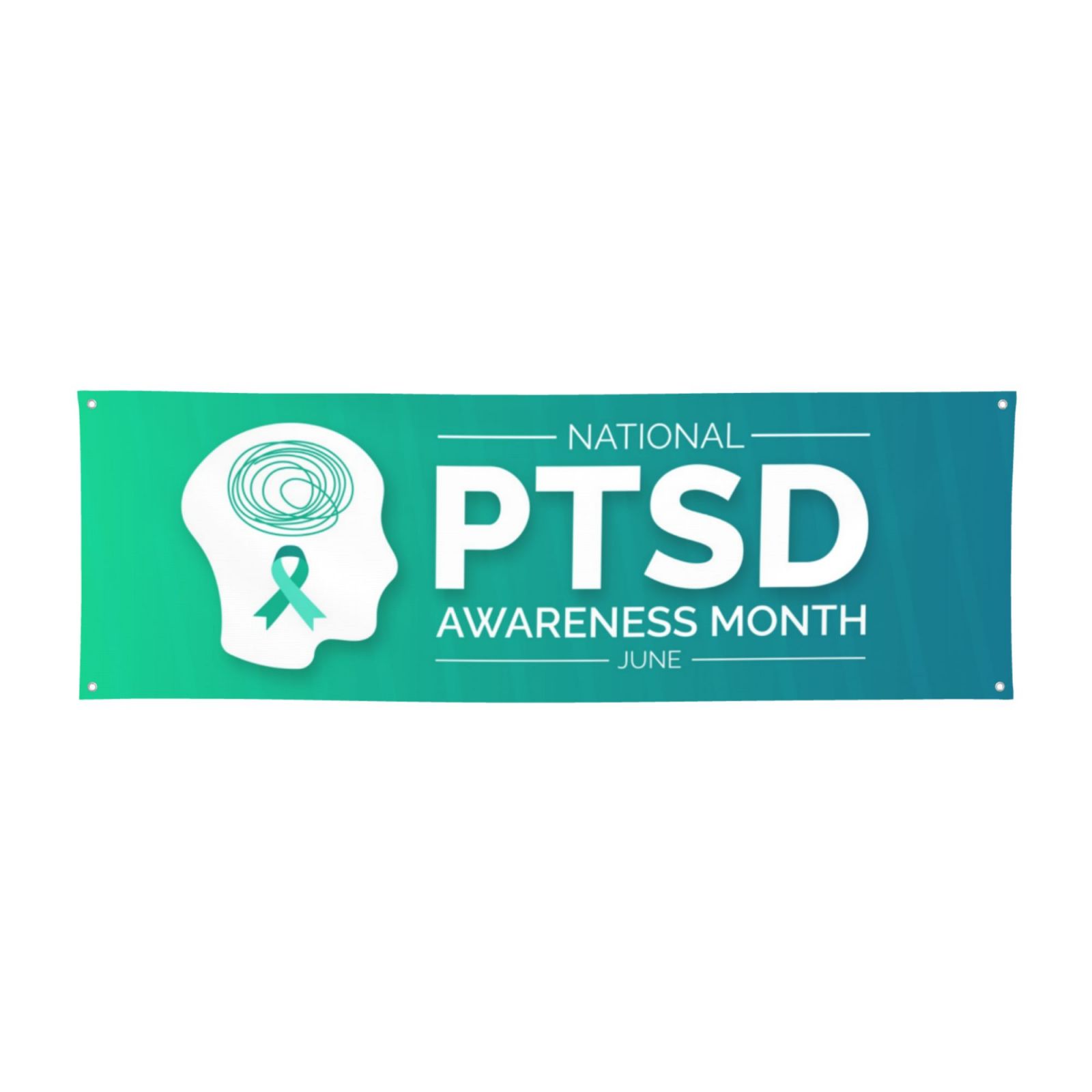BQQLLBD PTSD Awareness Month Banner Backdrop Porch Sign 24 x 71 inches ...