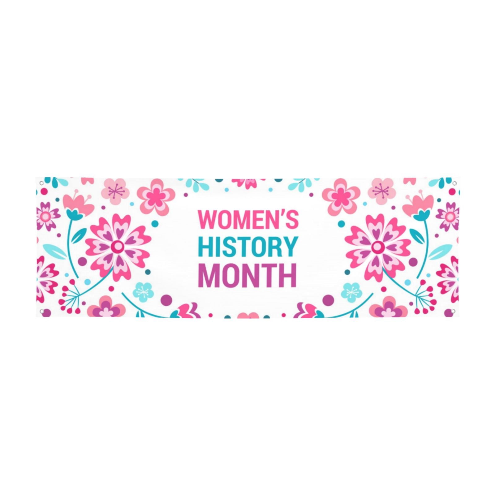 BQQLLBD Women's History Month Banner Backdrop Porch Sign 24 x 71 inches ...