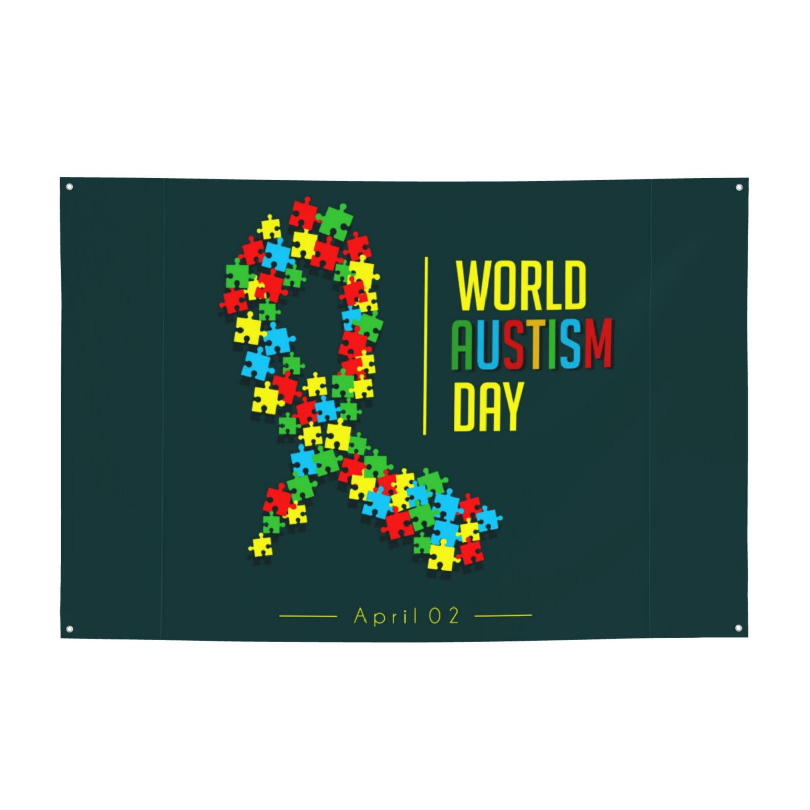 BQQLLBD World Autism Awareness Day Banner Backdrop Porch Sign 47 x 71 ...