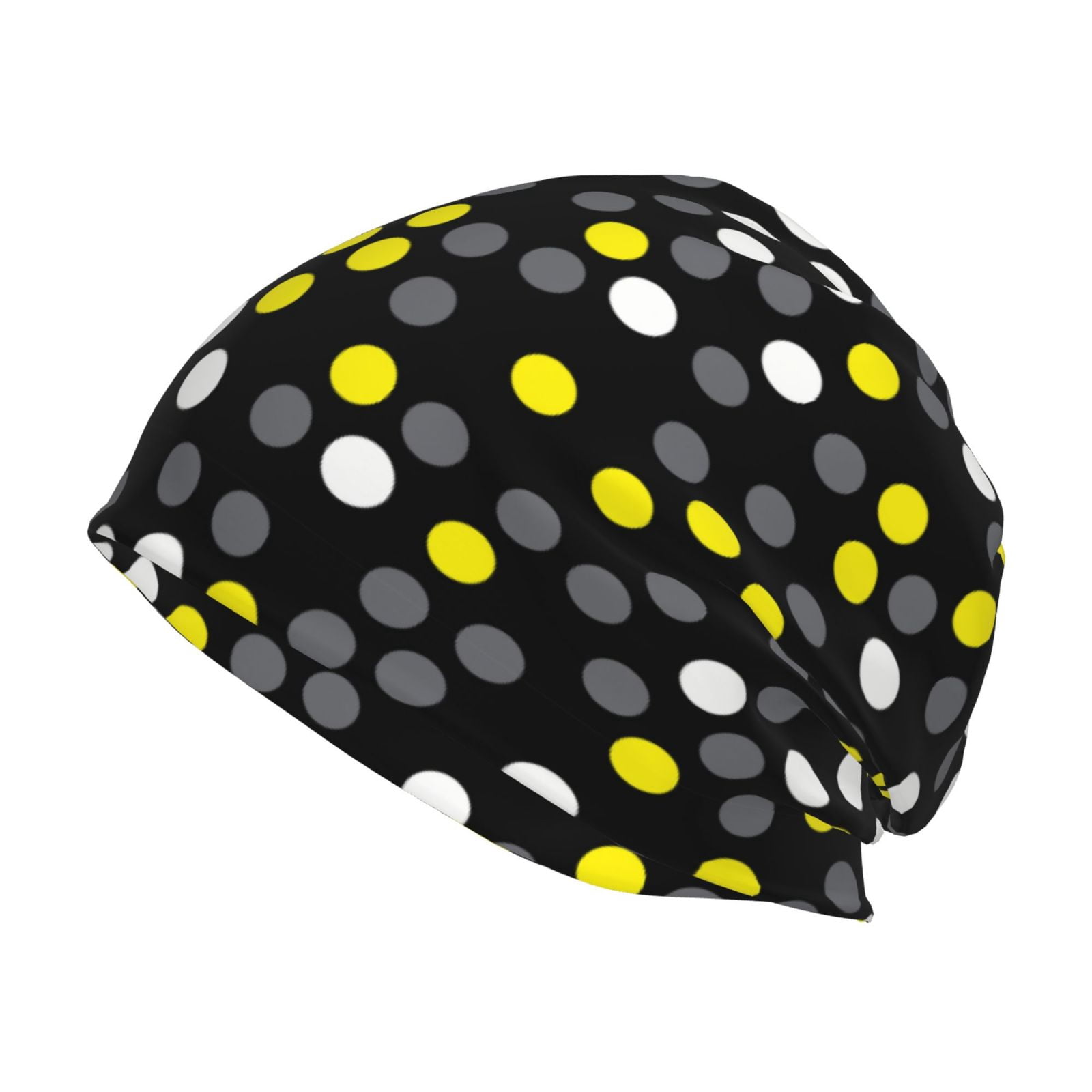 BQQLLBD Yellow White Black Polka Dot Beanie for Men Women Skull Cap ...