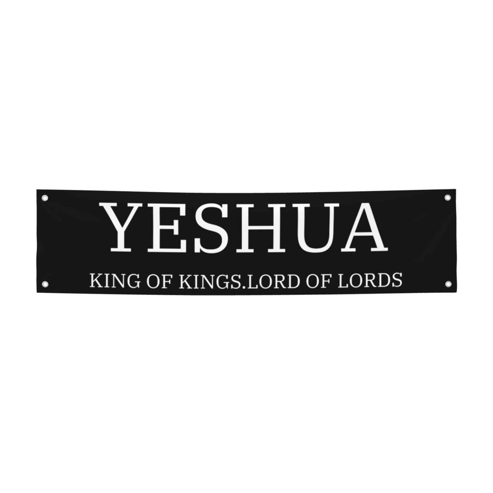 BQQLLBD Yeshua Jesus Christian Banner Backdrop Porch Sign 12 x 47 ...