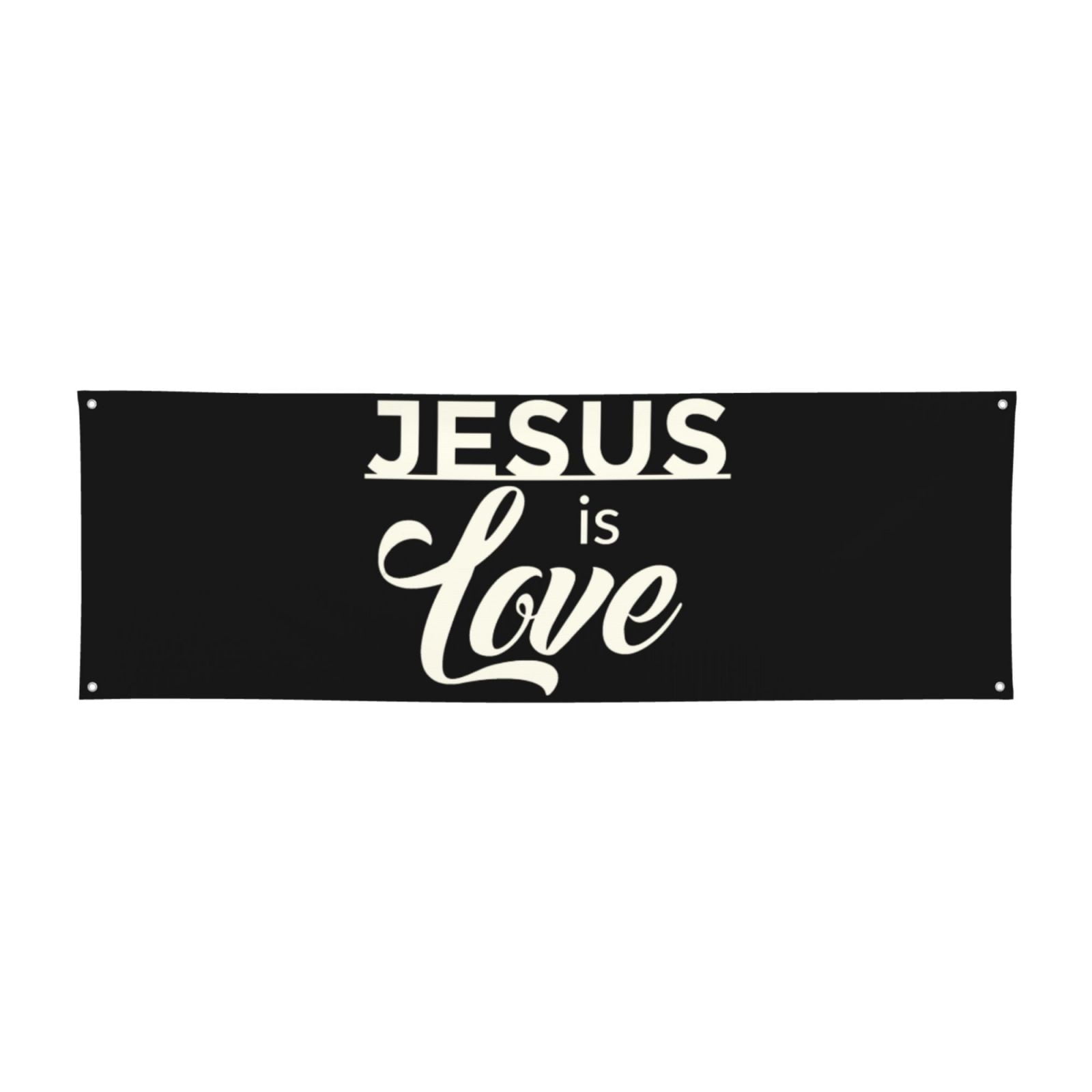 BQQLLBD Yeshua Jesus Christian Banner Backdrop Porch Sign 24 x 71 ...