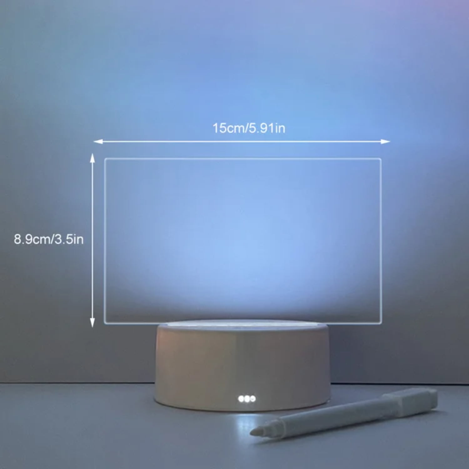 BR 2025 Creative Led Night Light Note Board Message Board With Pen USB ...