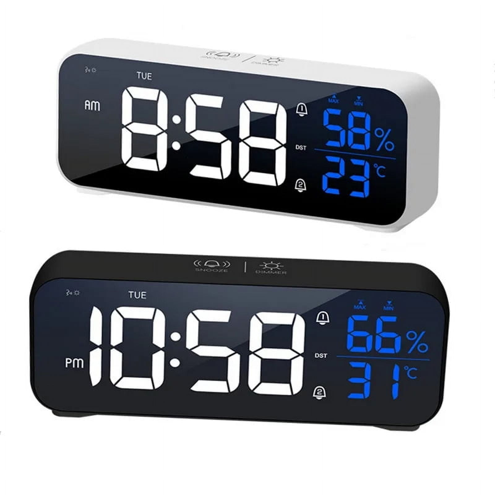 BR 2025 Music Alarm Clock Temperature Humidity Voice Control/Alaways On ...