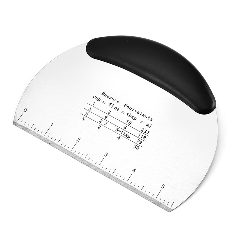 BR 2025 Stainless Steel Dough Cutter with Scale Pastry Scraper Chopper ...