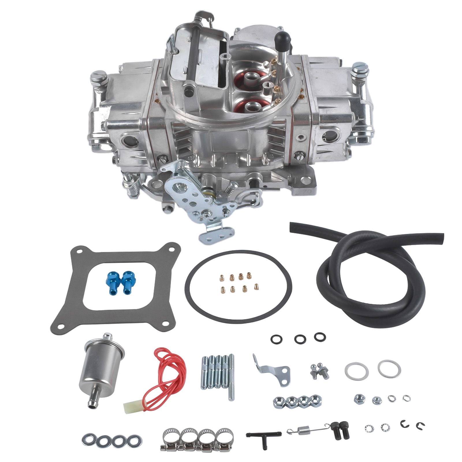 BR-67256 670 CFM Aluminum 4-Barrel Carburetor - Electric Choke, Vacuum ...