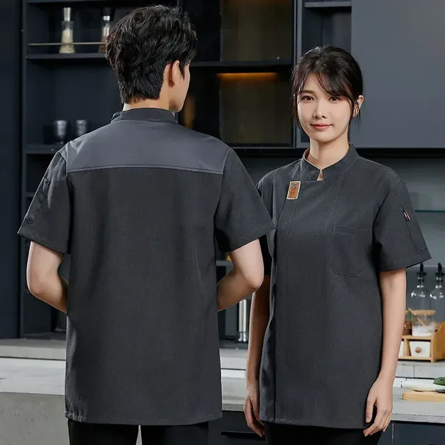 BR FASHION Chef Work Clothes Restaurant Waiter Work Clothes Summer ...