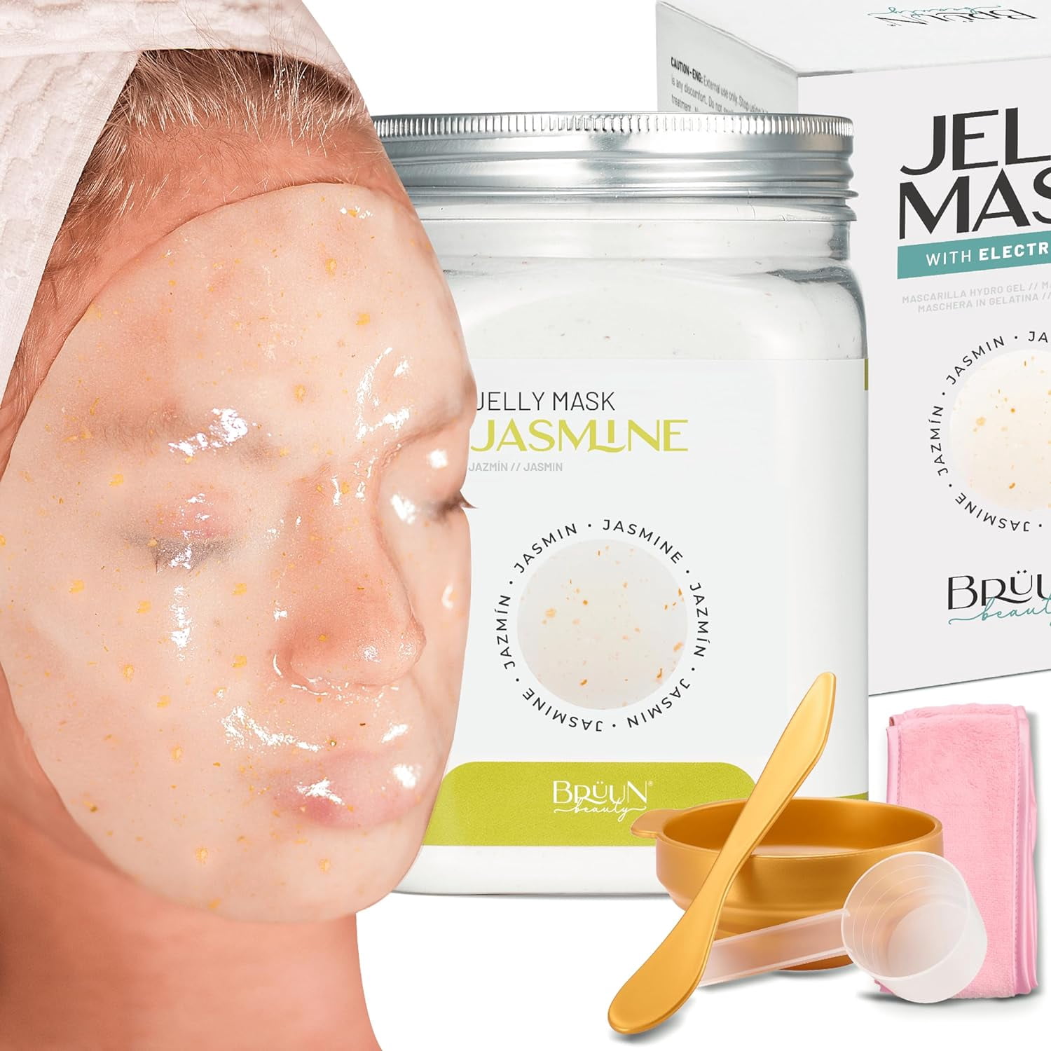 BRÜUN Peel-Off Jazmine Jar Jelly Mask Jar Face Care Rubber Mask | 23 fl ...