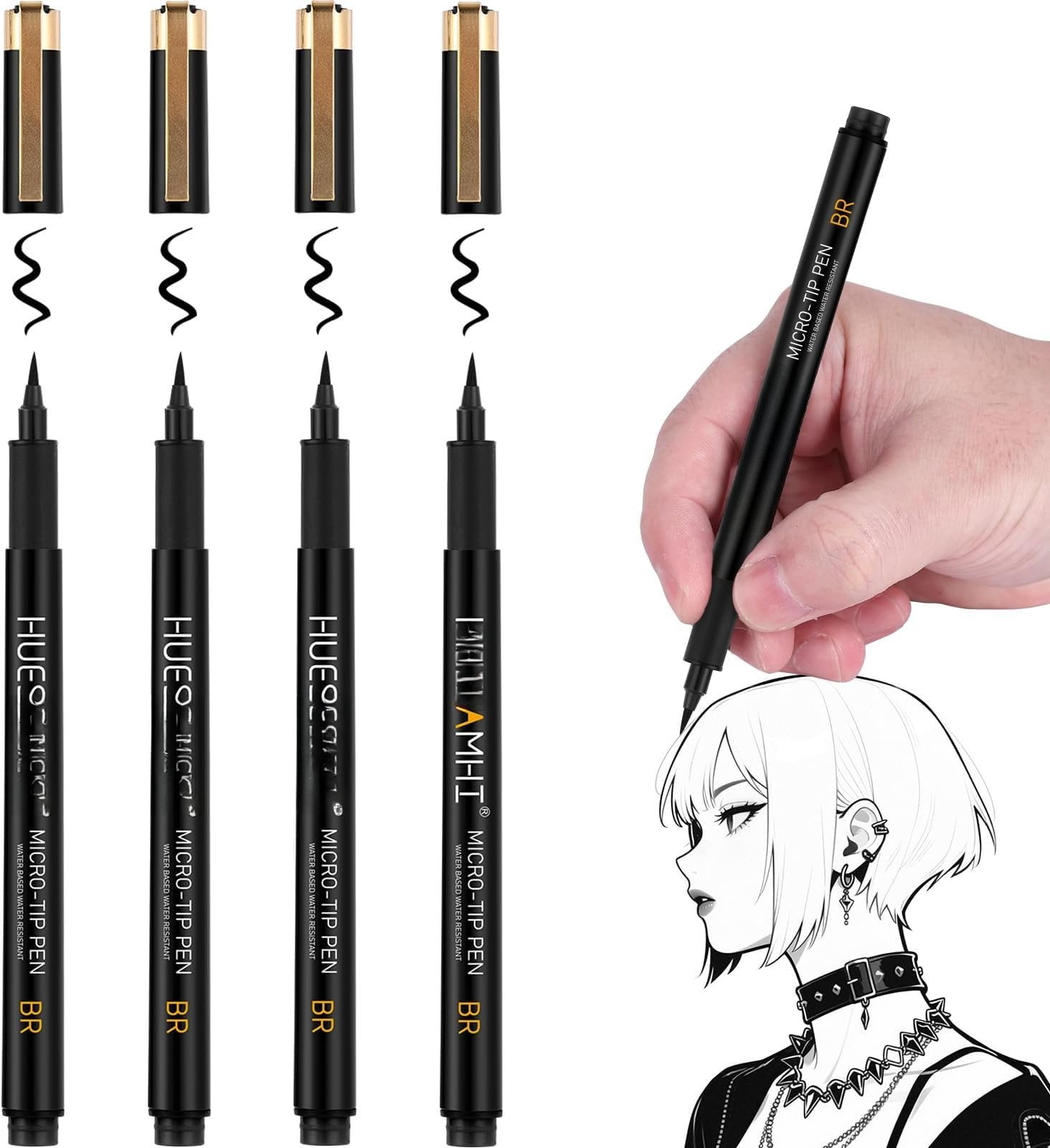 BR fineliner pens, no bleed pens drawing sketch art, archival ink ...