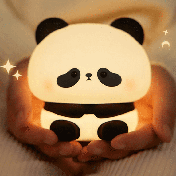 BR01 LED Night Lights Cute Panda Silicone Night Lamp USB Rechargeable ...