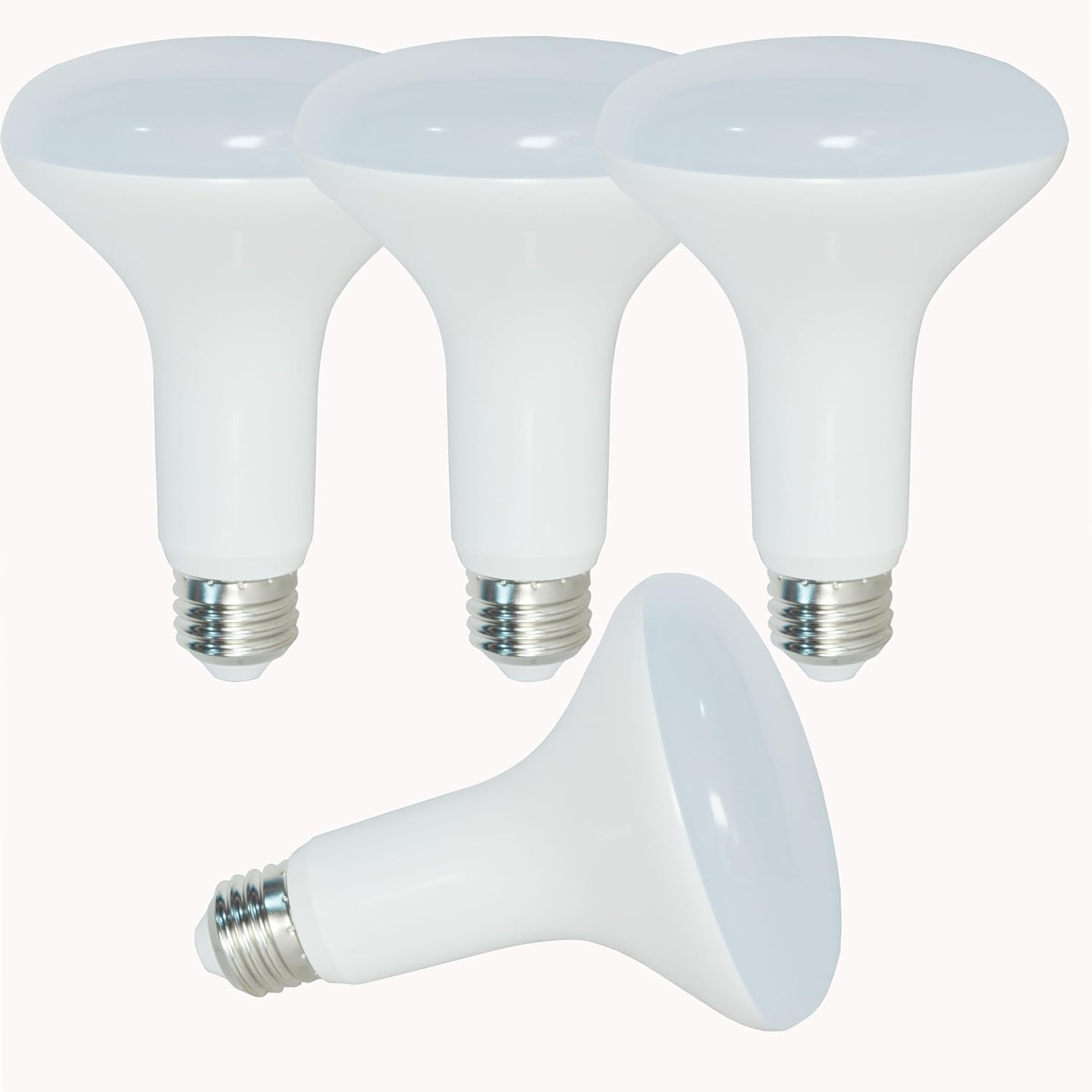 BR30 Dimmable E26 LED Bulb,4 Pack 5000K Daylight White R30 15W LED ...