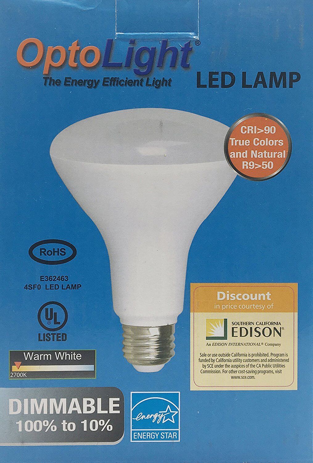 BR30 LED Dimmable Bulbs LOT/54pcs 75W= 11W OptoLight 2700K Soft White ...