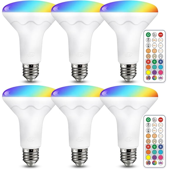 BR30 LED Flood Light Bulbs, Color Changing Light Bulbs, 5 Color ...