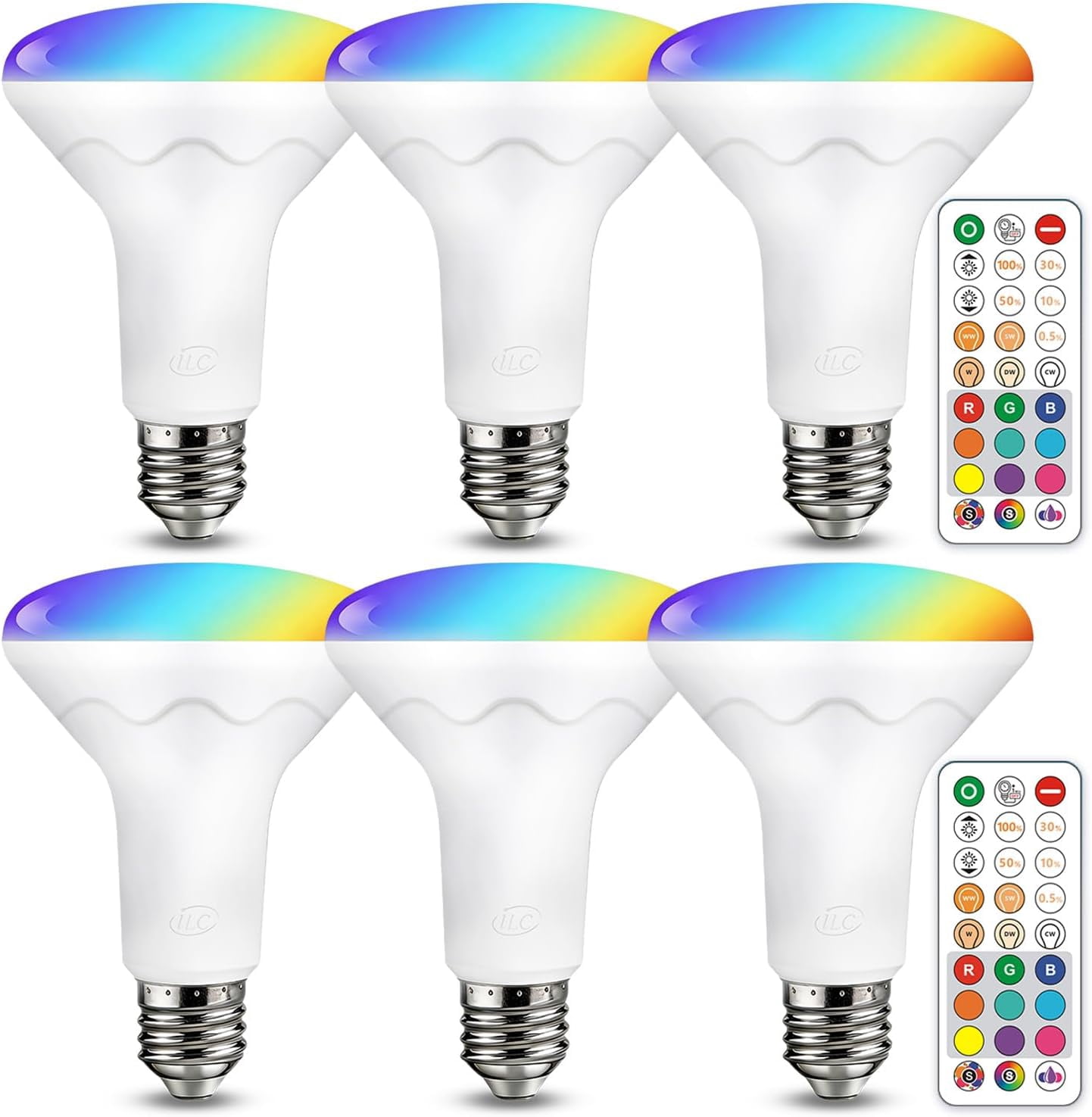 BR30 LED Flood Light Bulbs, Color Changing Light Bulbs, 5 Color ...