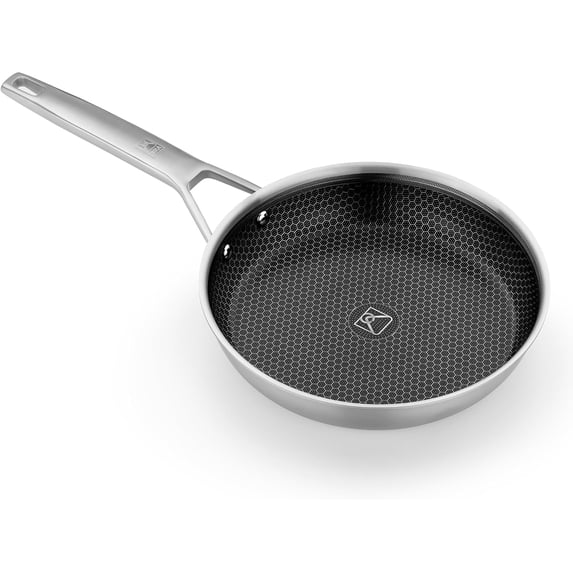 BRA COOKWARE Hybrid Cell Frying Pan│8 Inch Stainless Steel Skillet ...