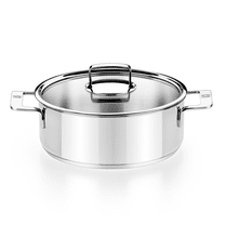 BRA COOKWARE Life Ceramic Nonstick Stock Pot w/ Glass Lid | 8 Inch 3.2 ...