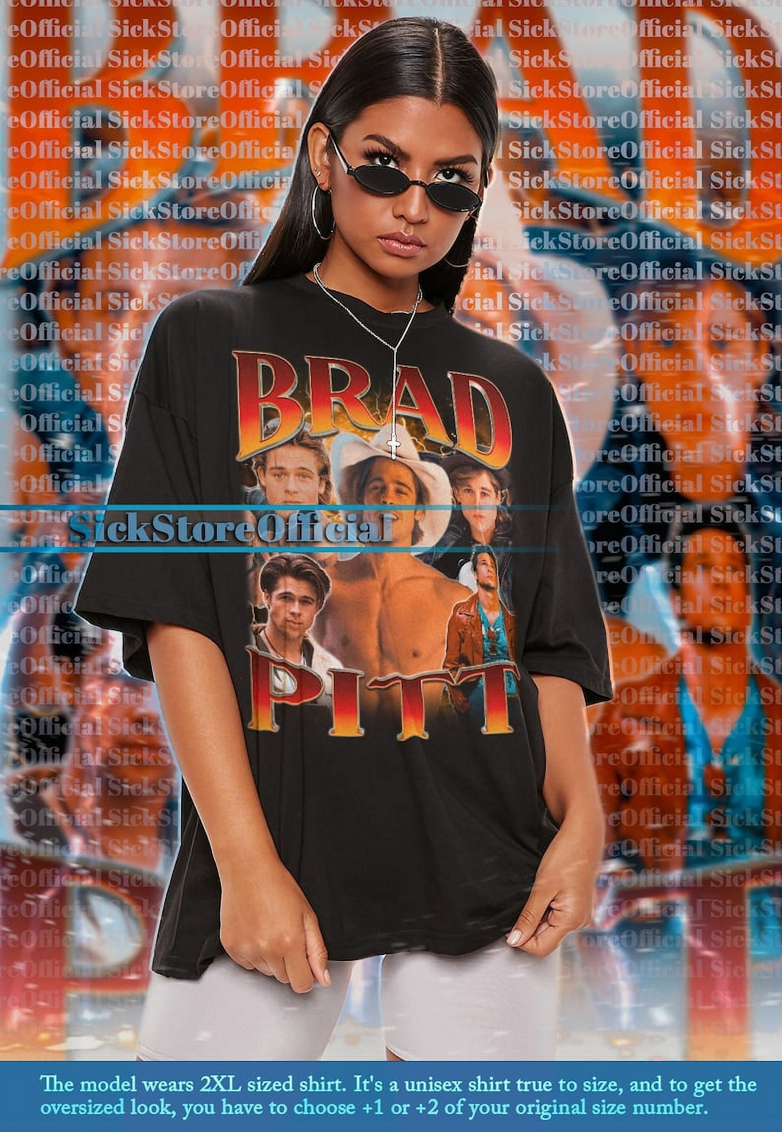 BRAD PITT Vintage Shirt, Brad Pitt Homage Tshirt, Brad Pitt Fan Tees ...