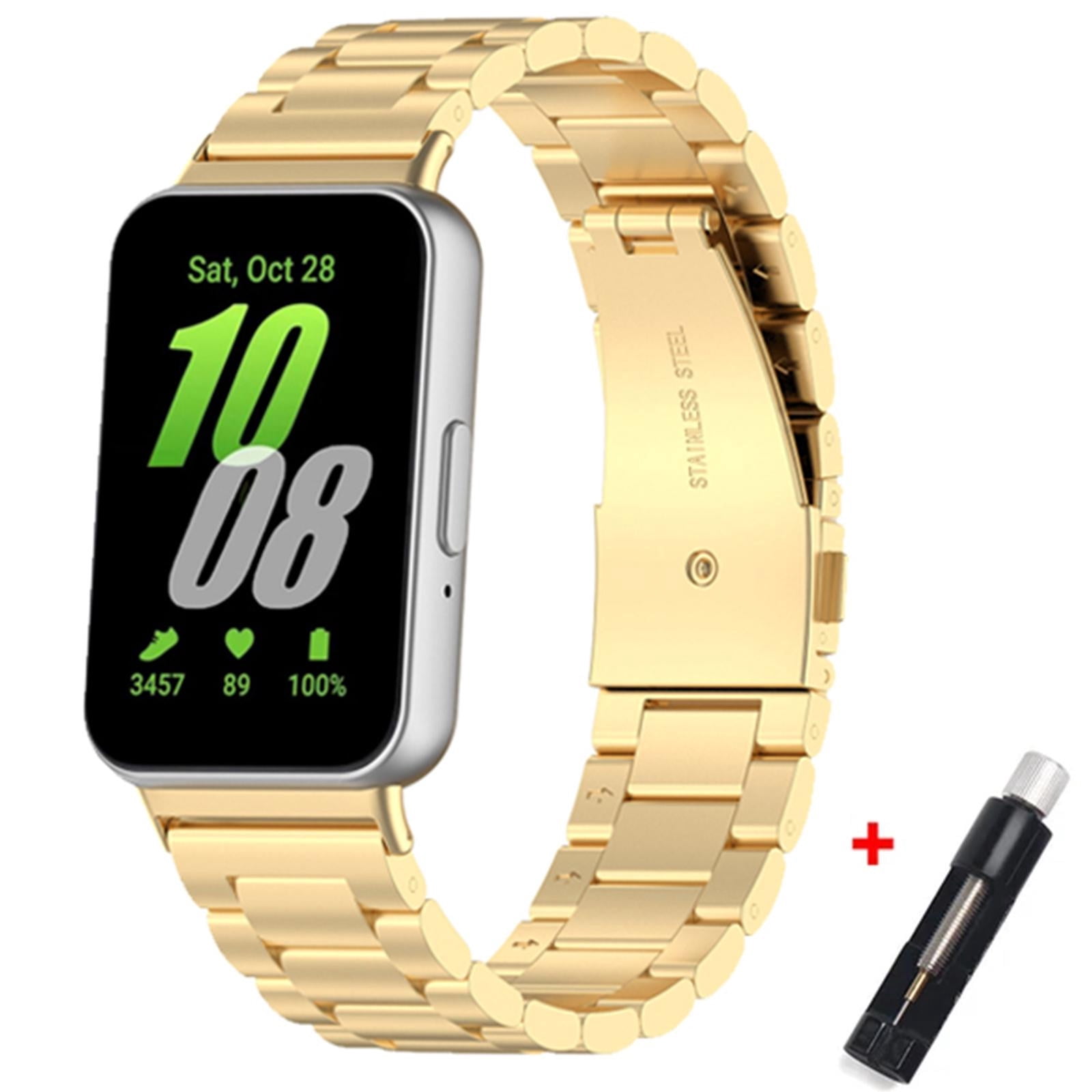 BRADCET Stainless Steel Metal Bands Compatible with Samsung Galaxy Fit ...