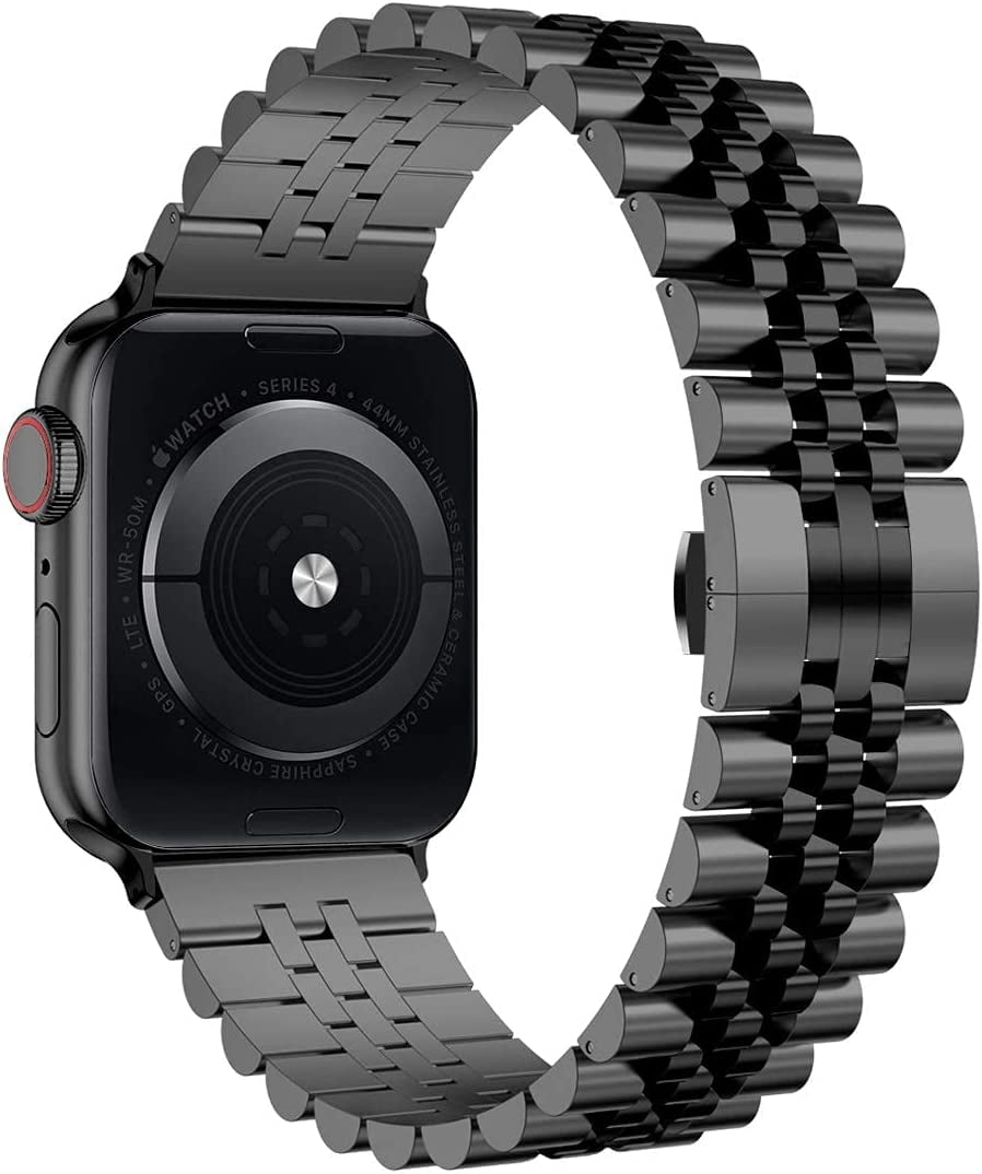BRADCET Stainless Steel Metal Strap Compatible with Apple Watch Bands ...