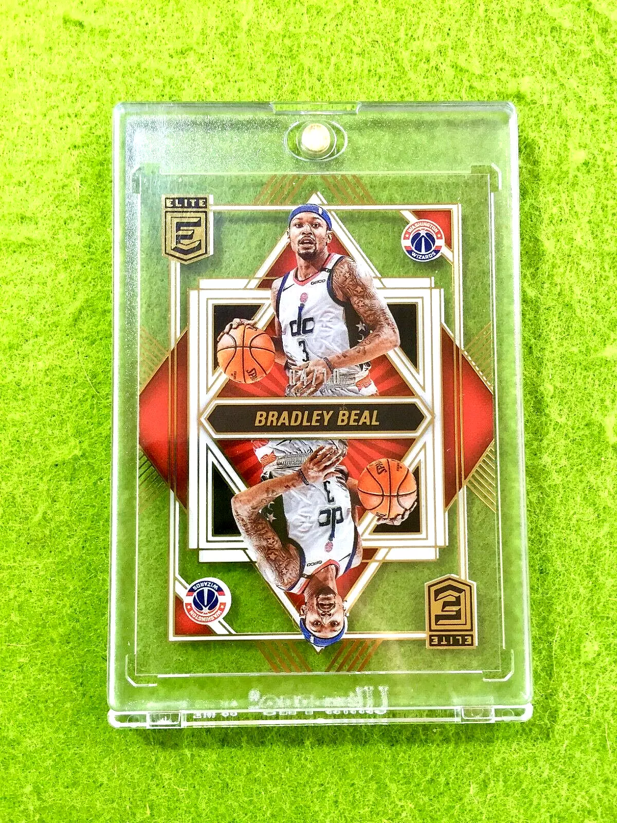 BRADLEY BEAL GOLD CLEAR CARD WIZARDS 2021 Elite DECK Bradley Beal GOLD ...