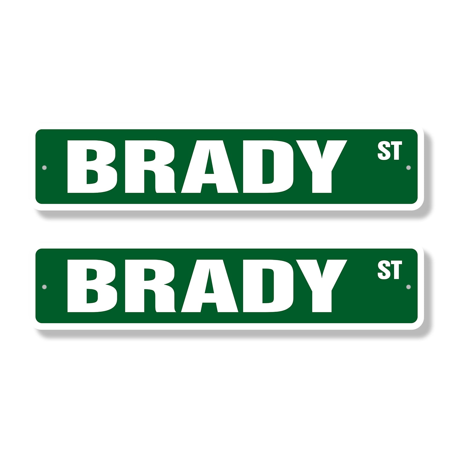 BRADY Classic Street Sign (2 Pack) Childrens Name Room Sign Road Sign ...