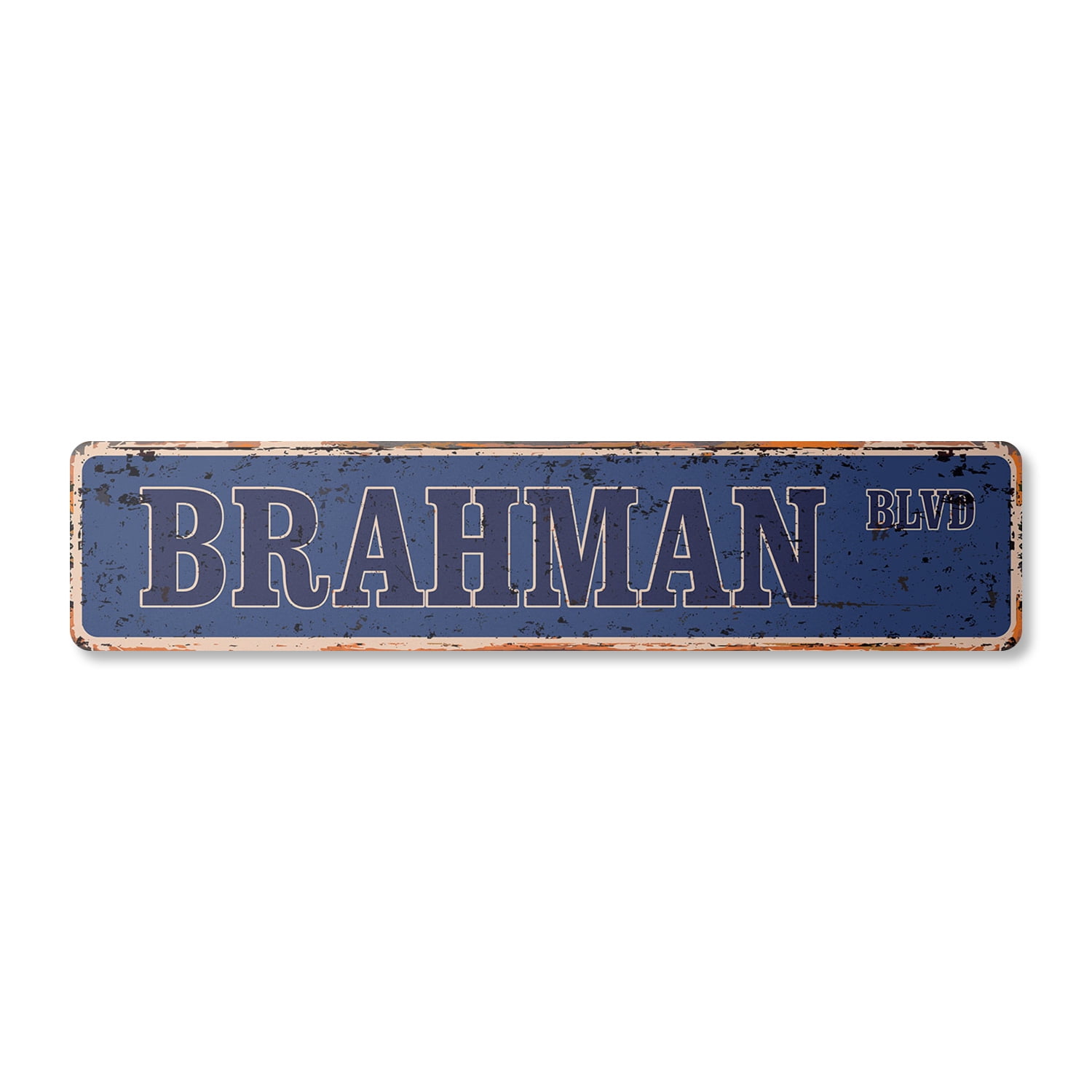 BRAHMAN Vintage Plastic Street Sign cow cattle farmer farm novelty ...