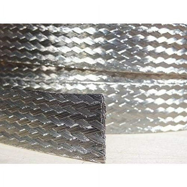 BRAIDED GROUND STRAP GROUNDING TINNED COPPER FLAT BRAID - 15 FEET ...