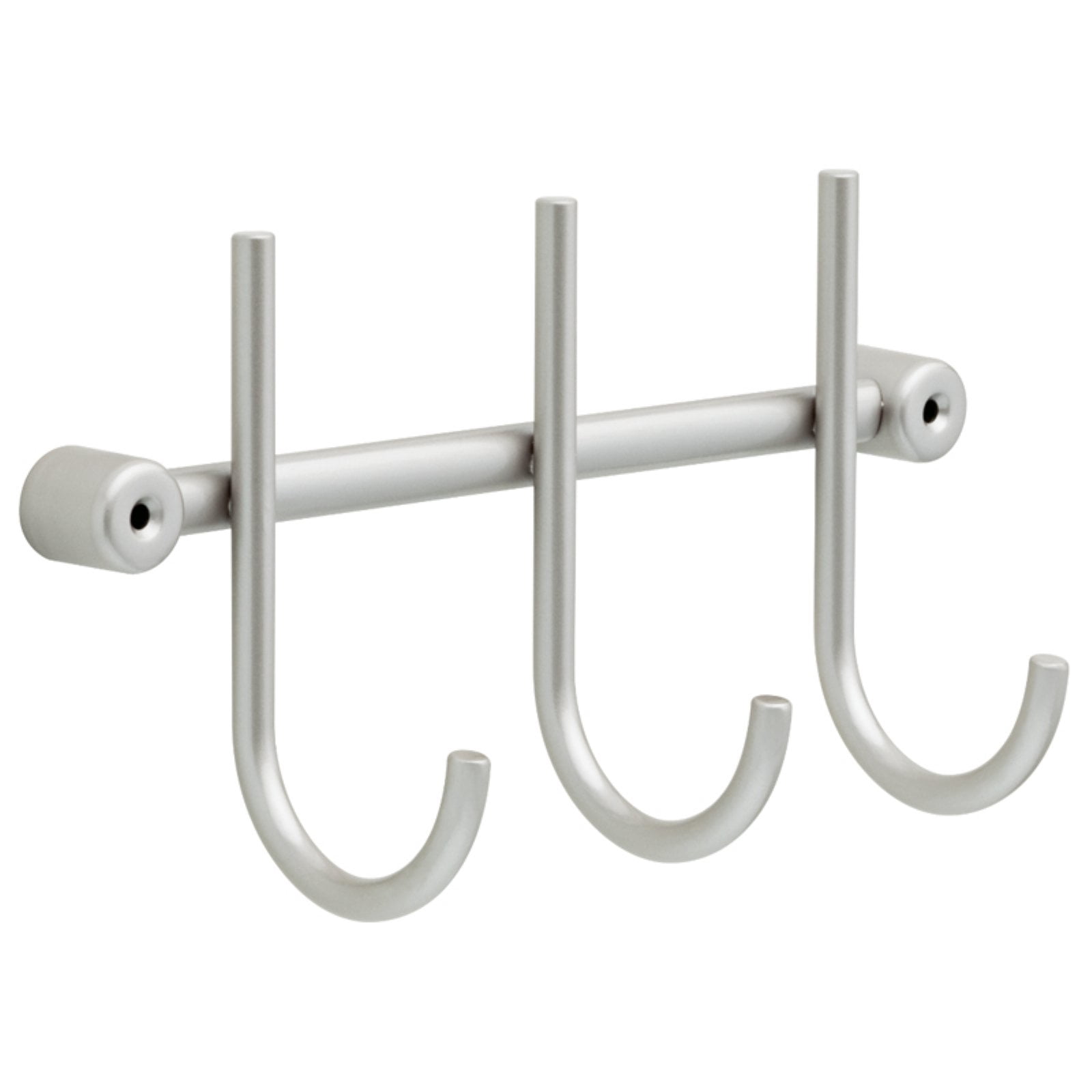 BRAINERD MFG CO/LIBERTY HDW 3-Hook Rail, Minimalist, Satin Nickel, 3 x ...